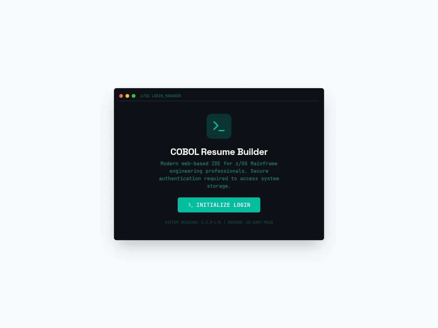 COBOL Resume Builder