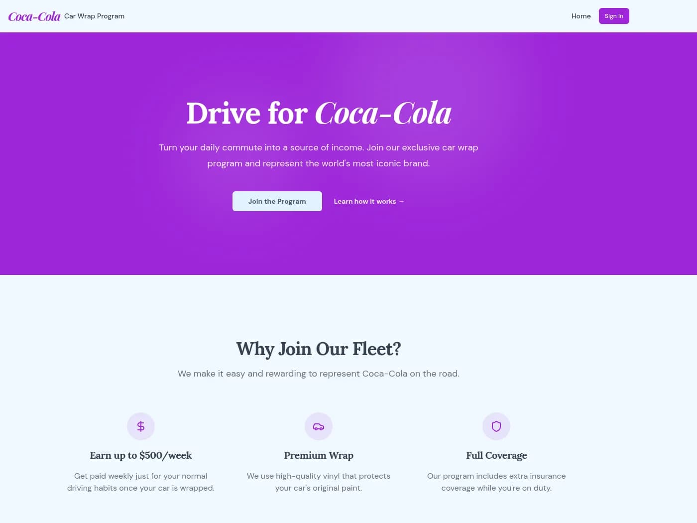 Coca-Cola Car Wrap Jobs