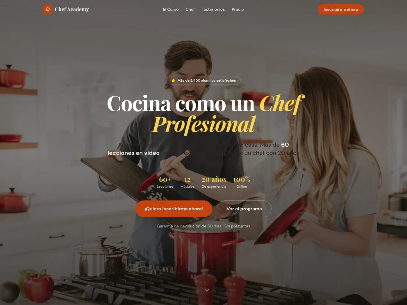 Curso Cocina Landing