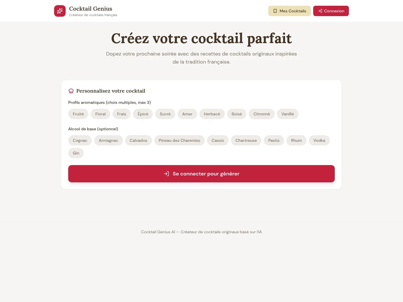 Cocktail Genius AI