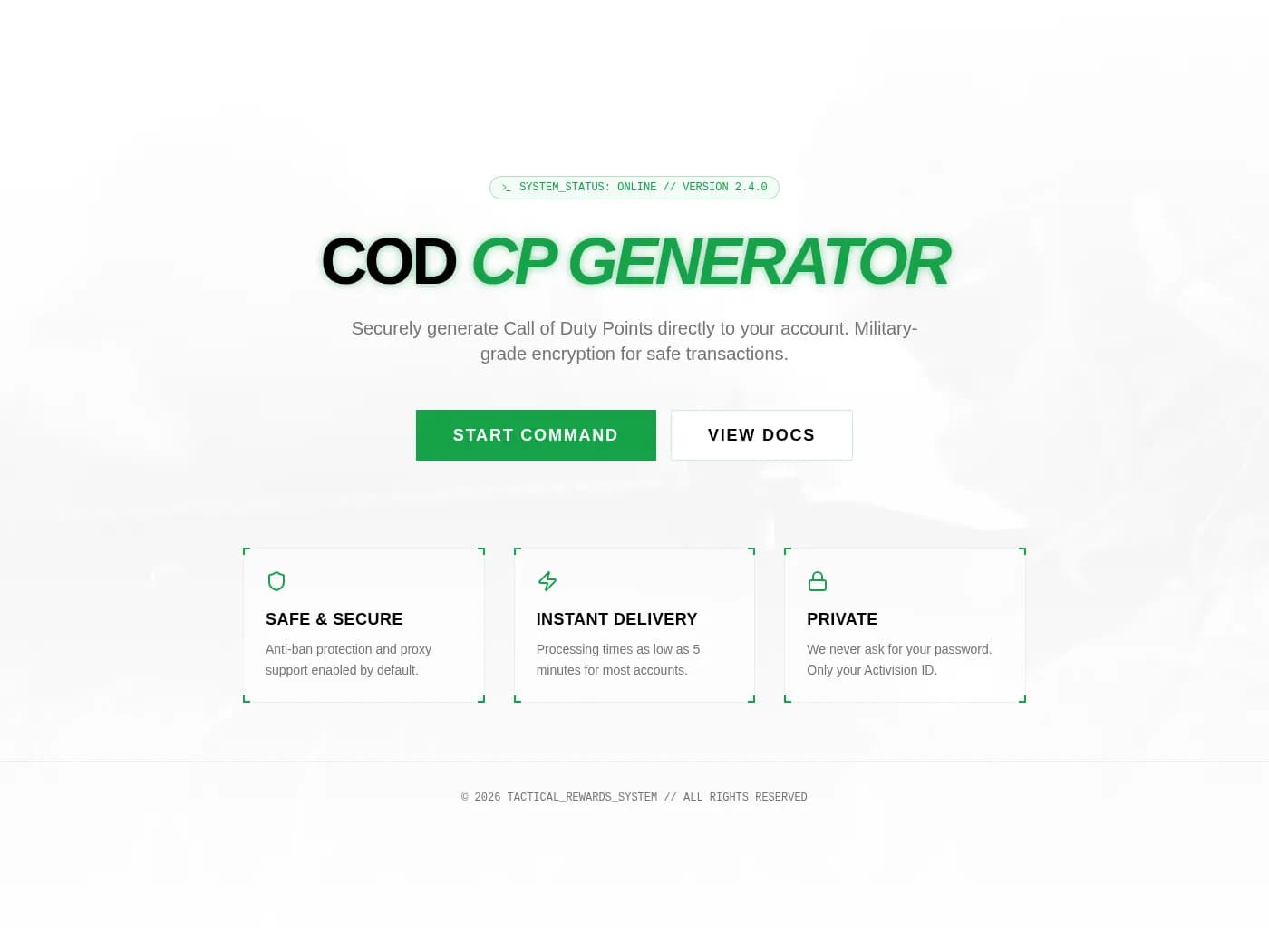 Cod CP Generator