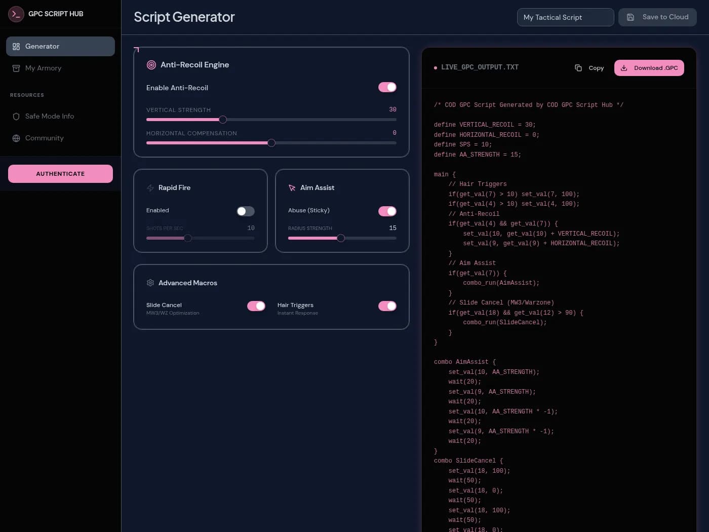 COD GPC Script Hub