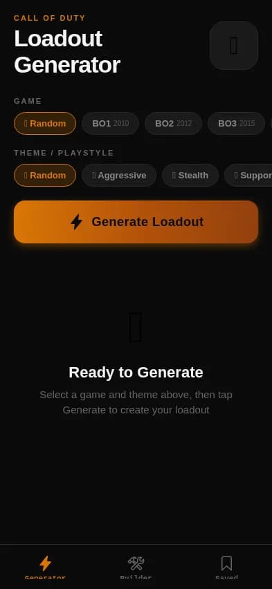 COD Loadout Generator