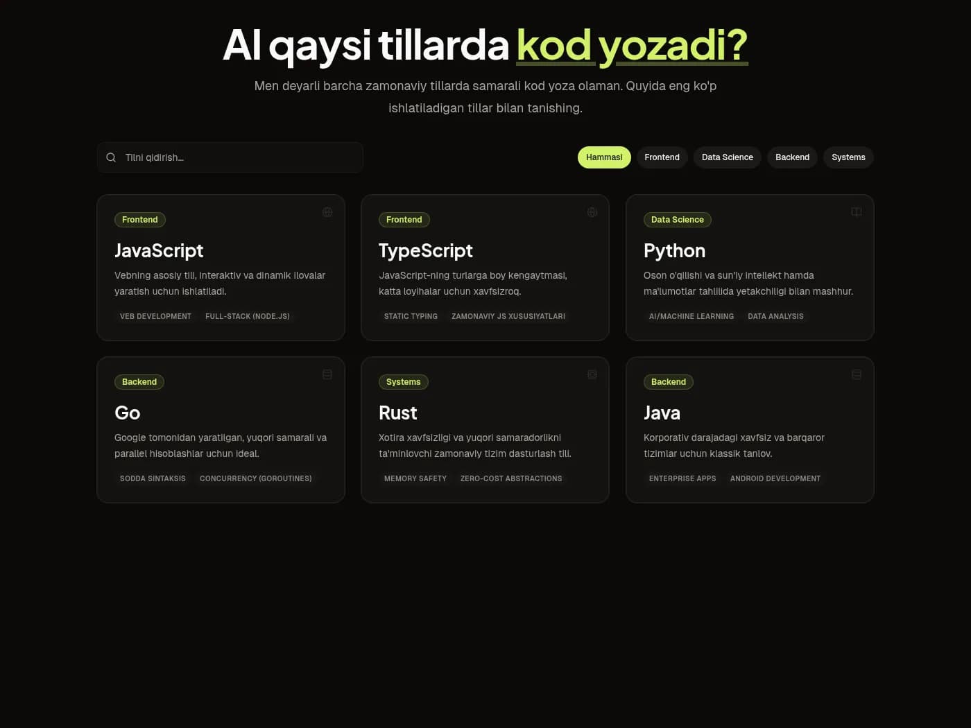 CodeLang Explorer
