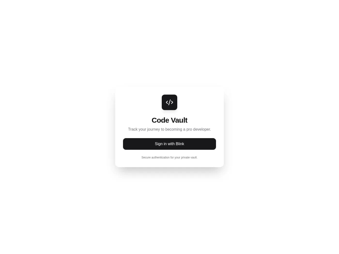 Code Vault Tracker