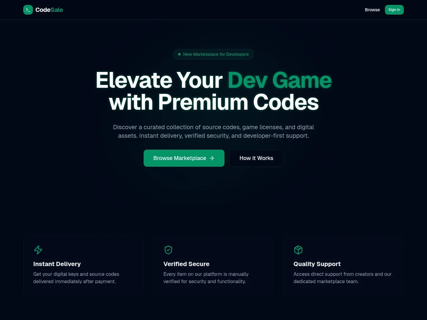 Code Sale Platform