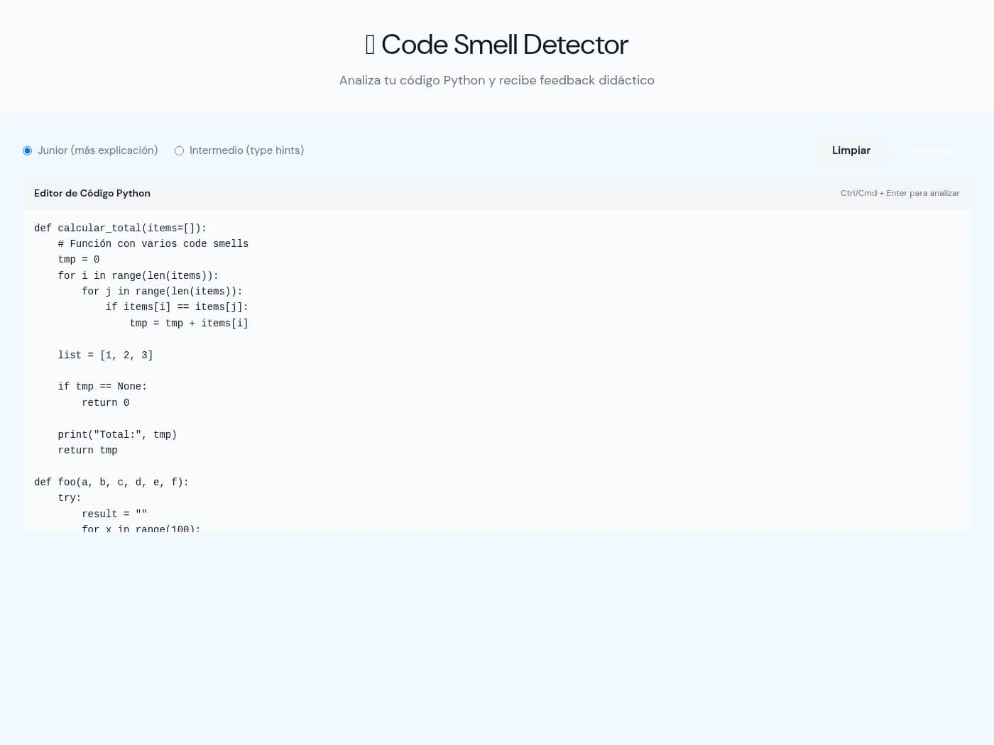 Code Smell Detector