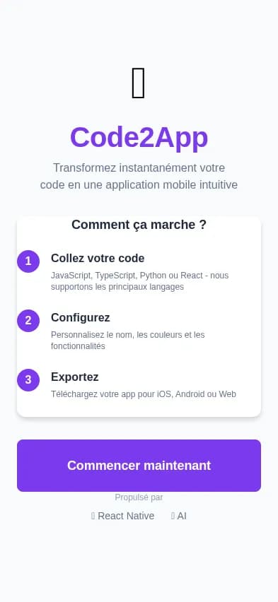 Code2App Mobile