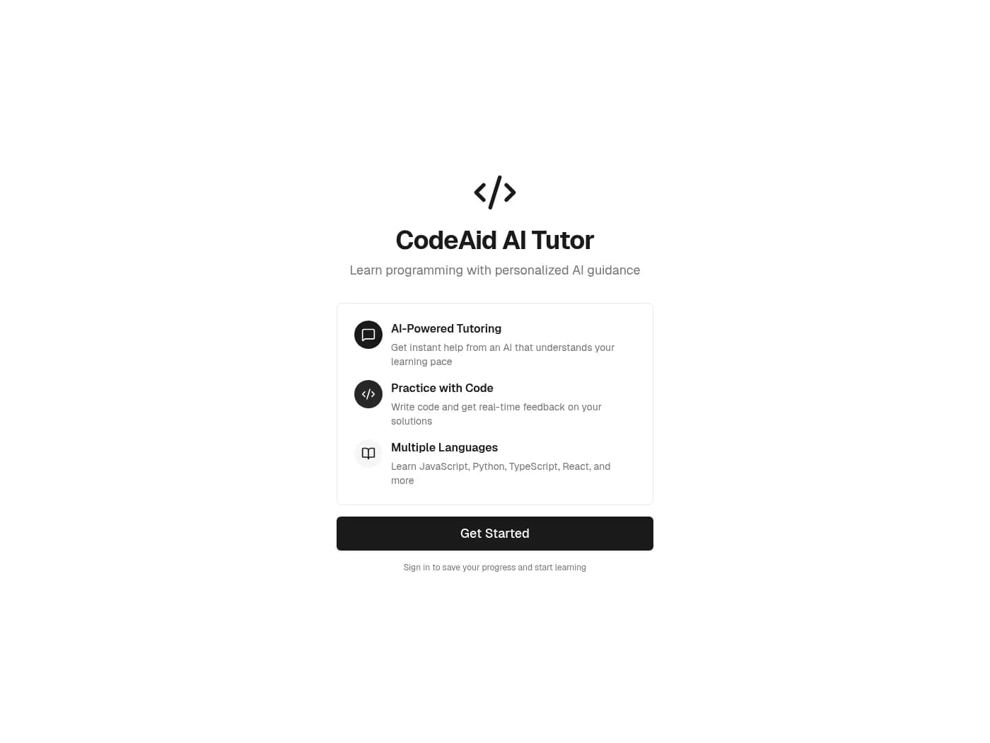 CodeAid AI Tutor