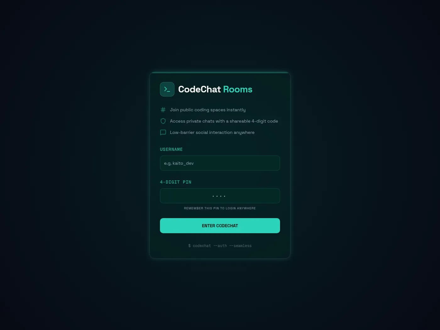 CodeChat Rooms