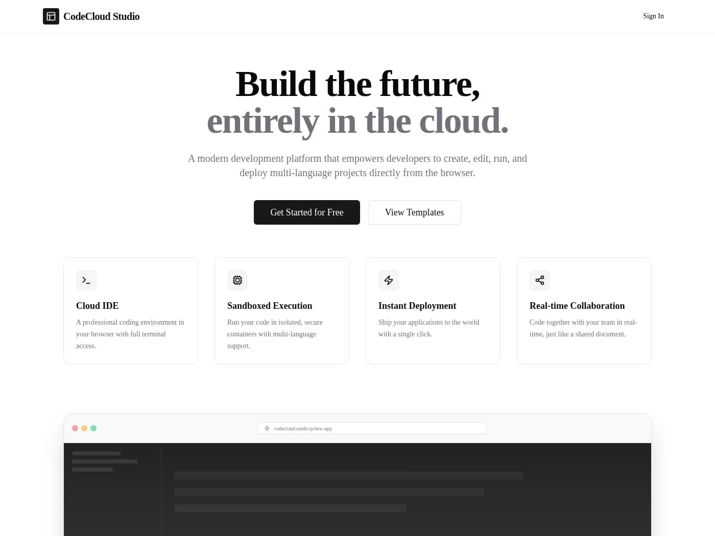 CodeCloud Studio