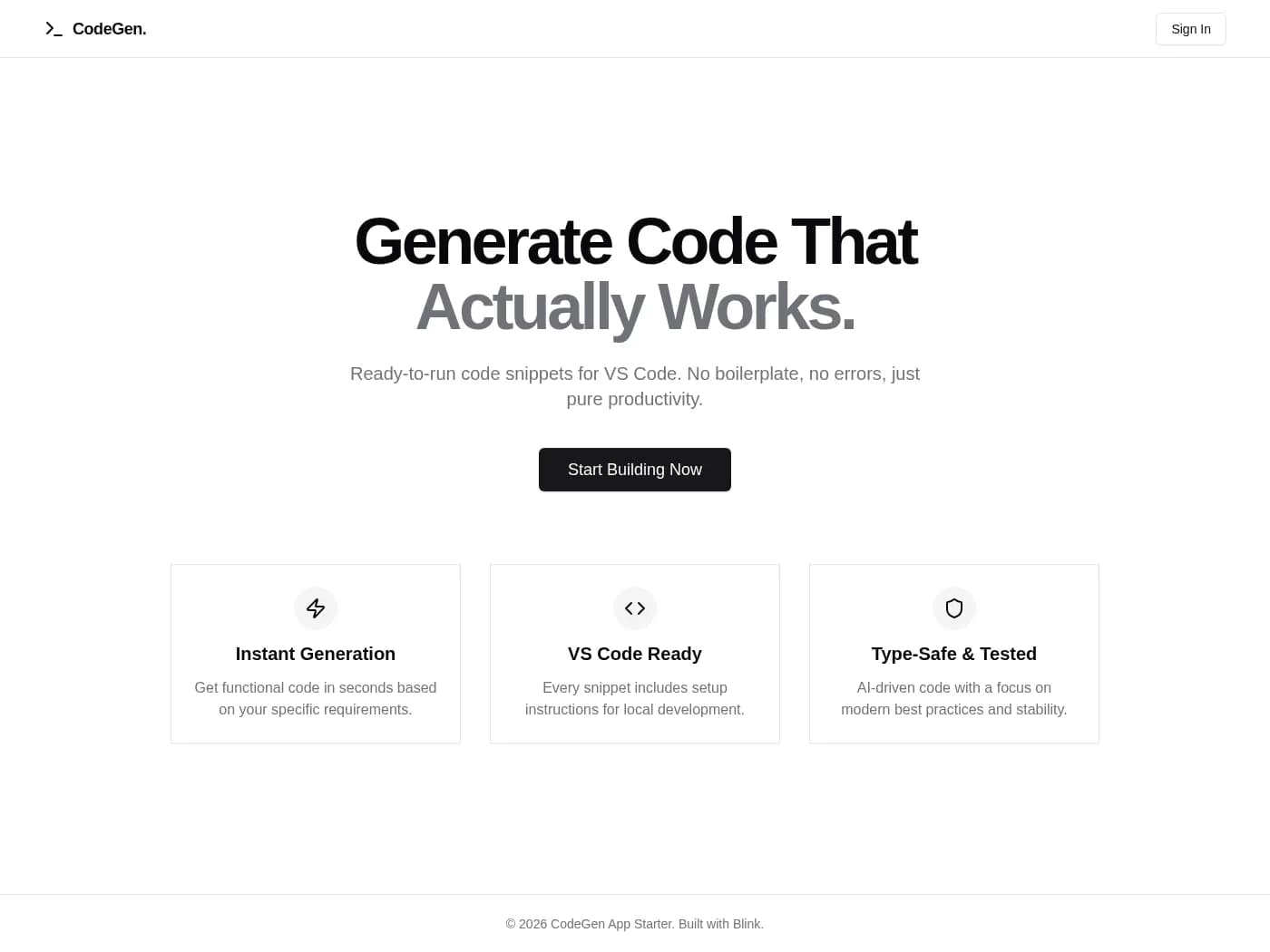 CodeGen App Starter