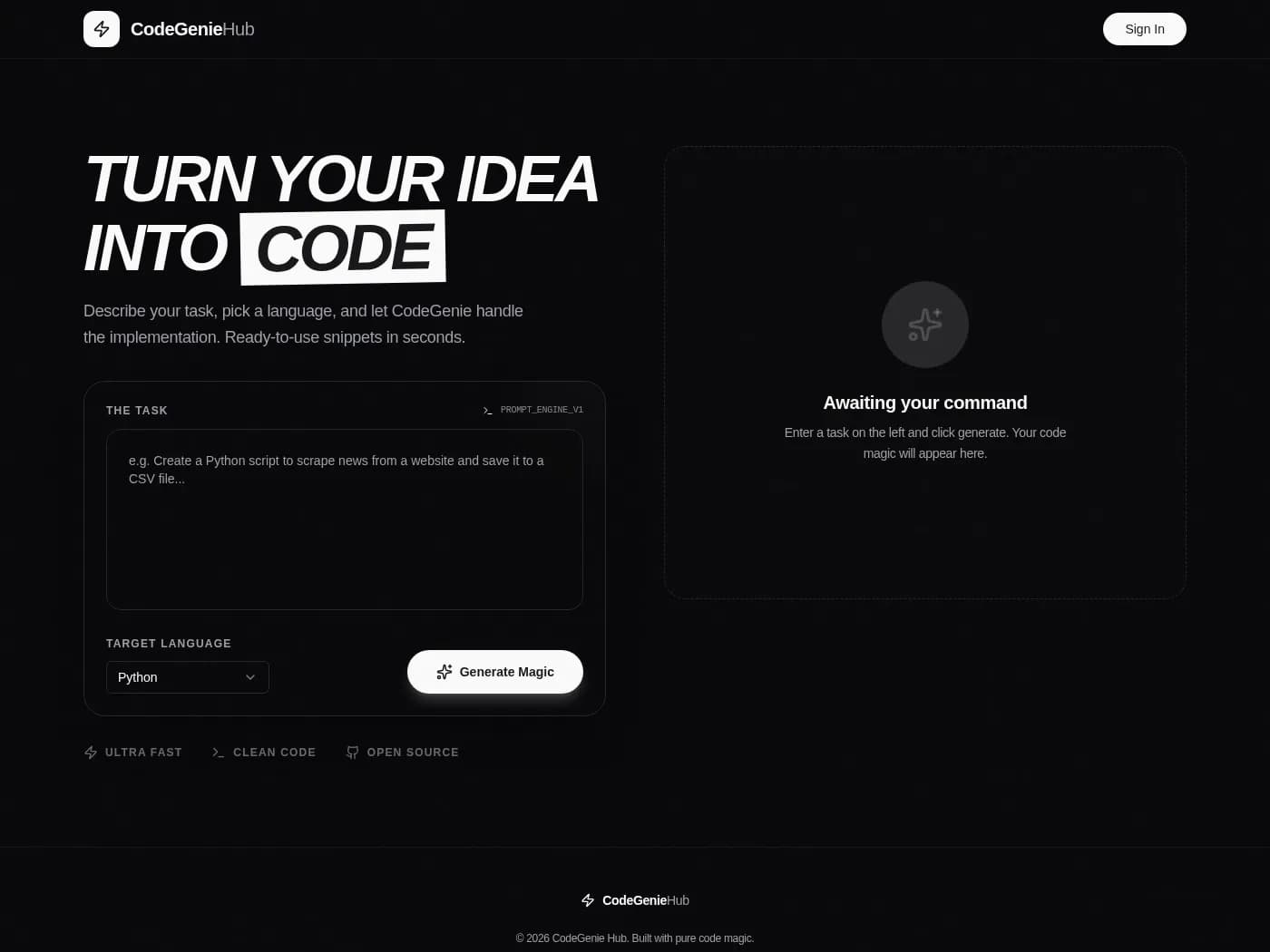 CodeGenie Hub