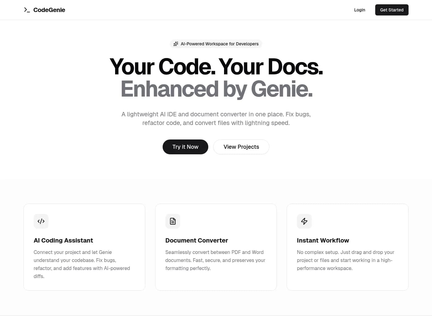 CodeGenie Workspace