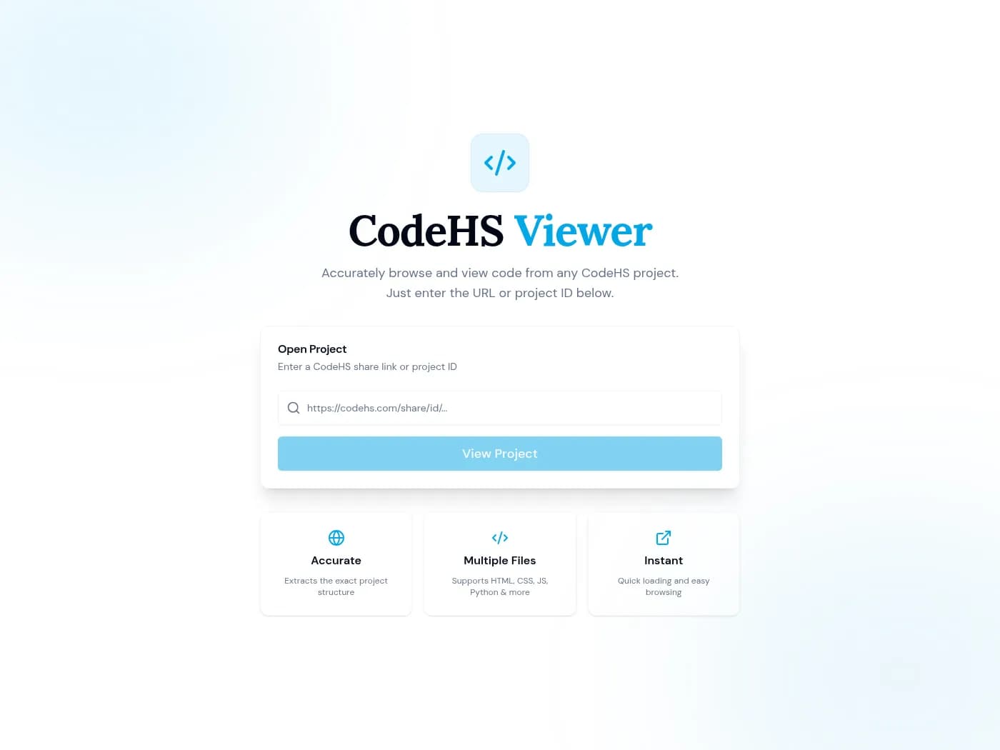CodeHS Code Viewer