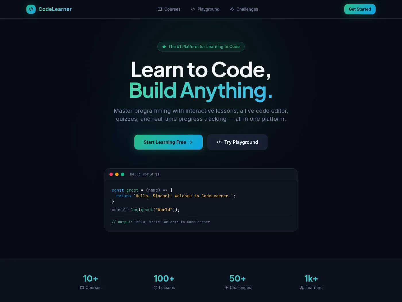 CodeLearner Platform