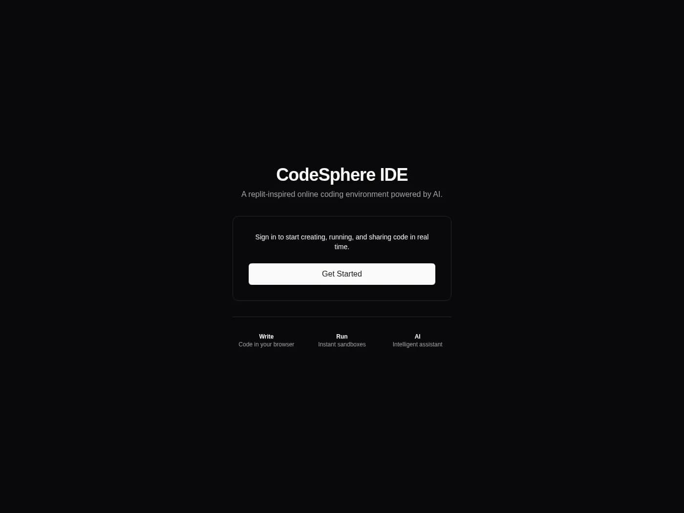 CodeSphere IDE
