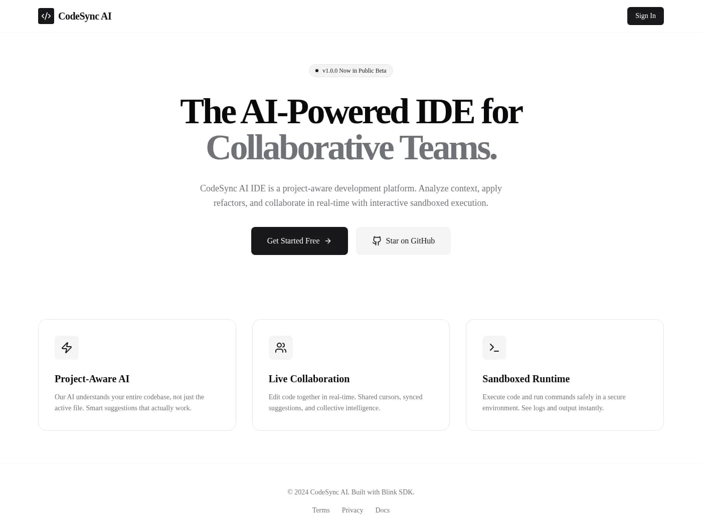 CodeSync AI IDE