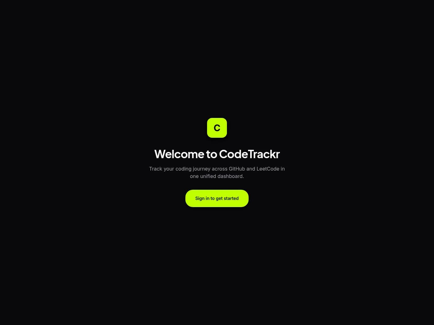 CodeTrackr Dashboard