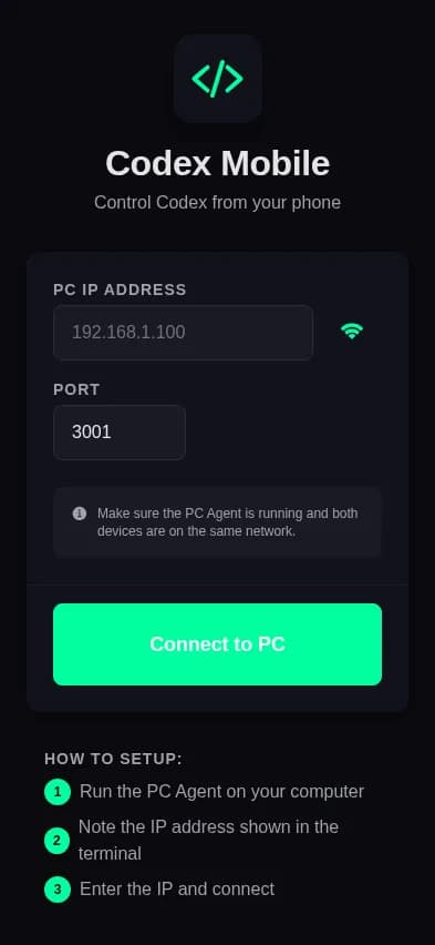Codex Mobile Manager