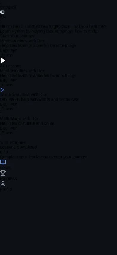 Codexcil: Emotional Python & AI Learning App (Help Dex!)