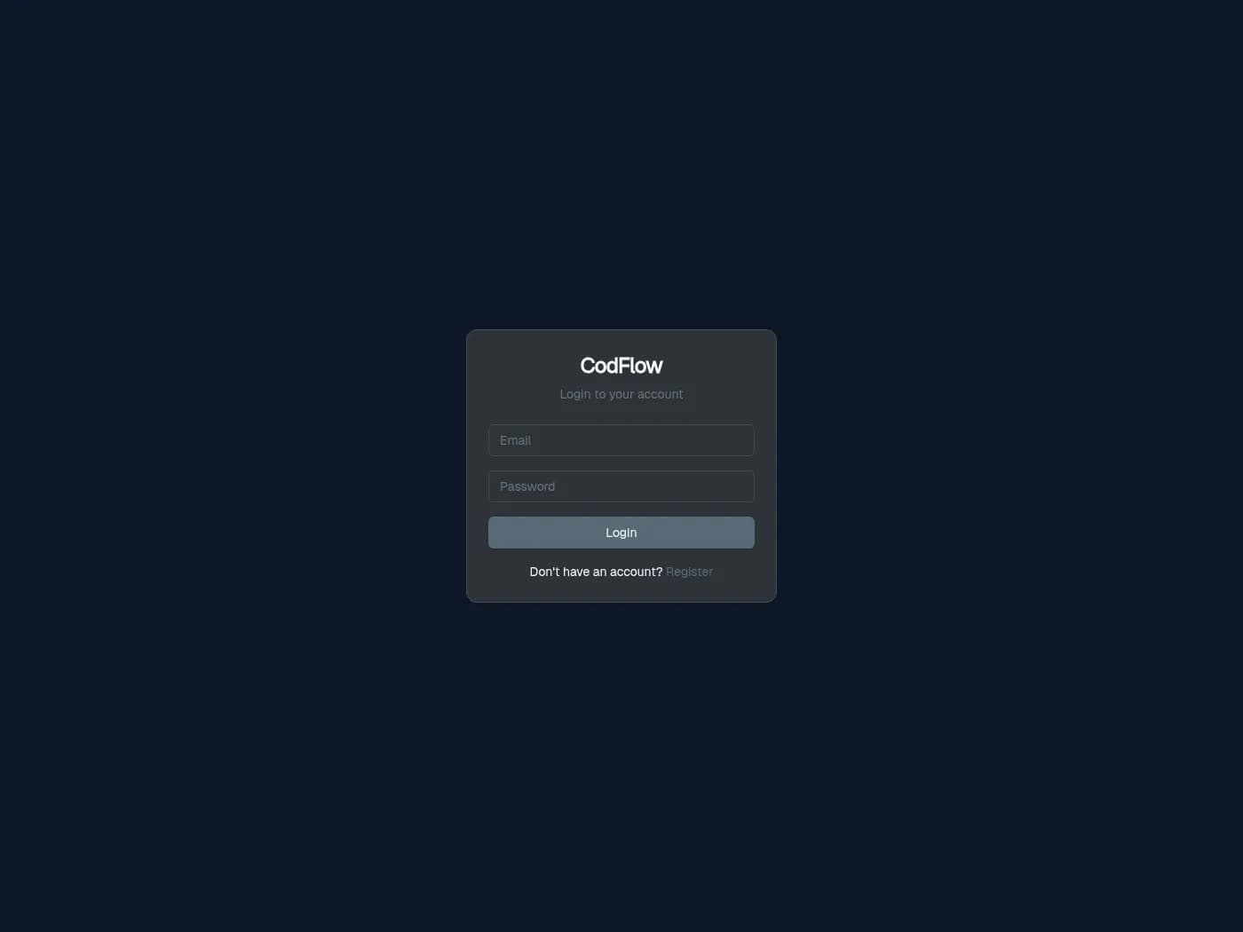 CodFlow Dashboard