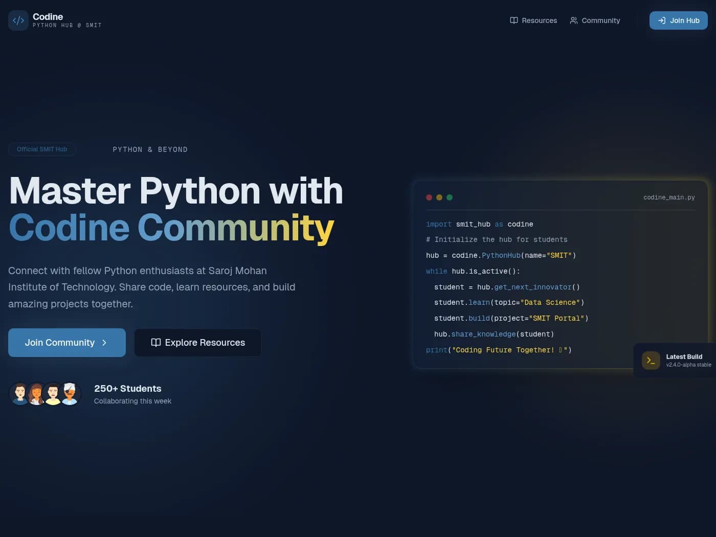 Codine Python College Hub