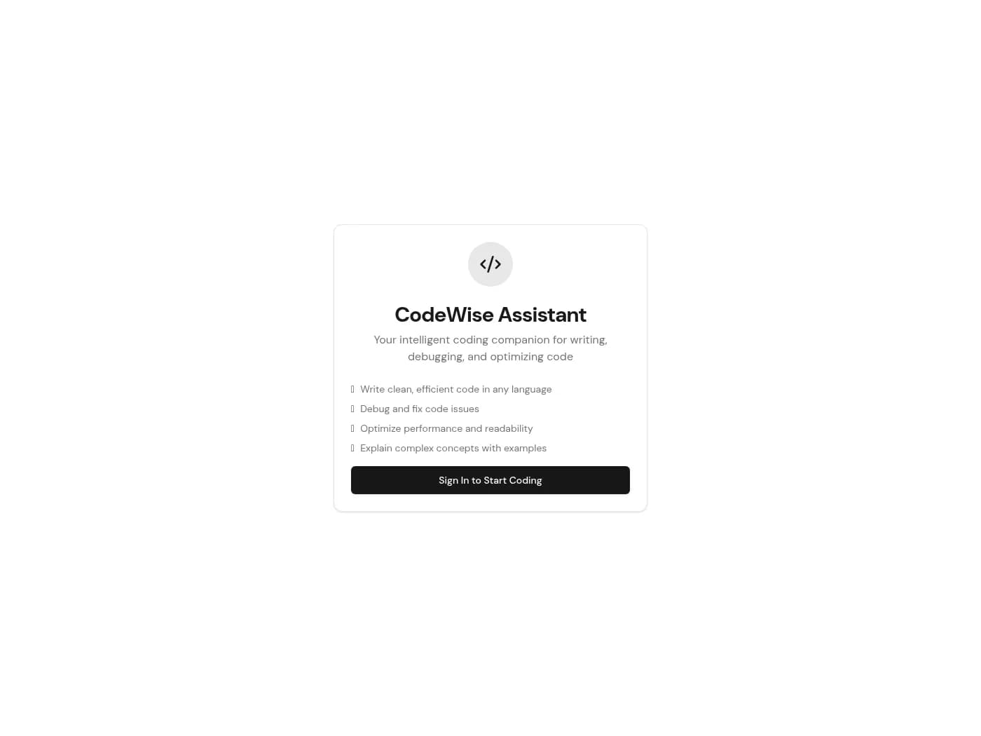 CodeWise Assistant
