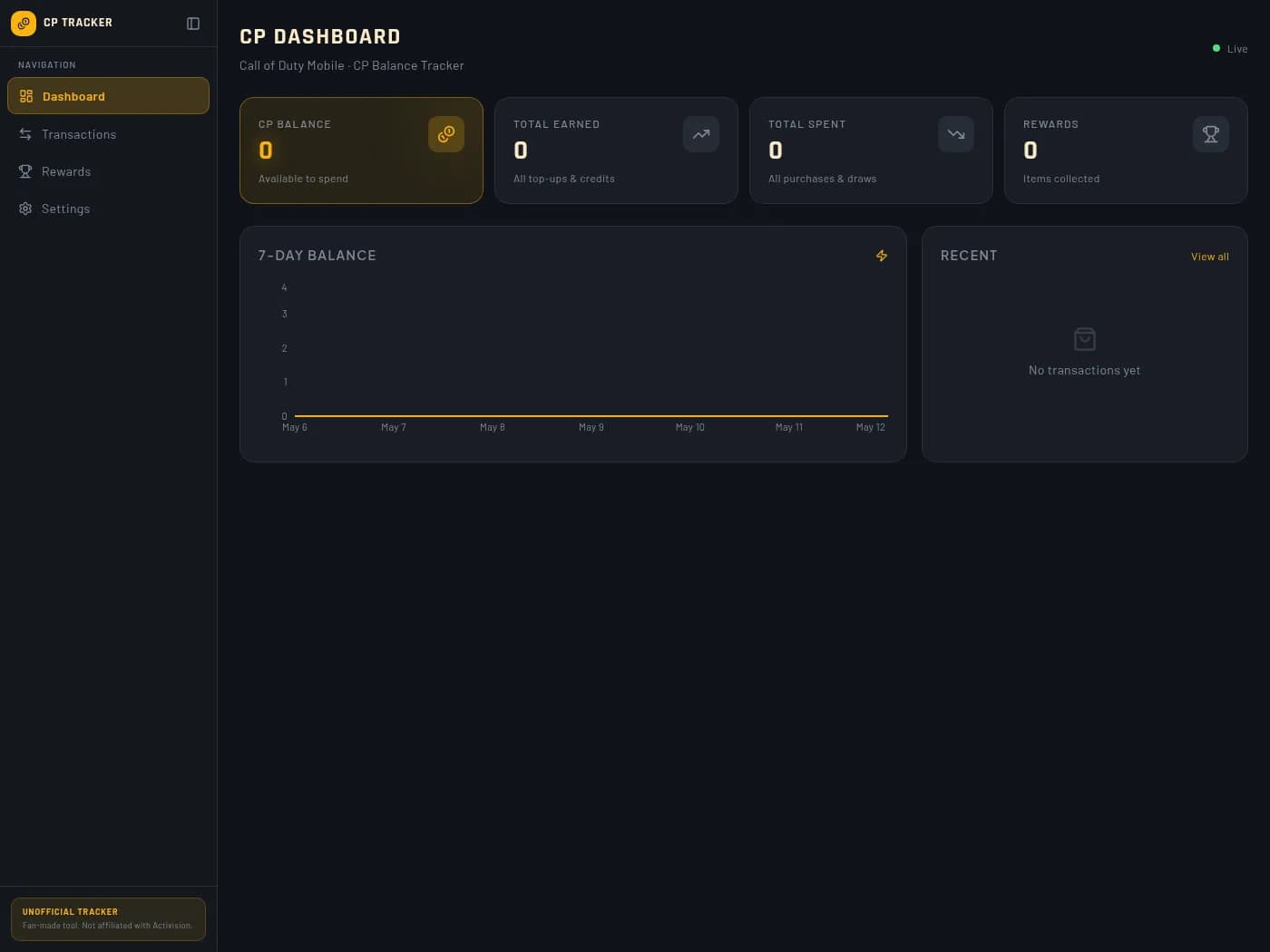 CODM CP Tracker