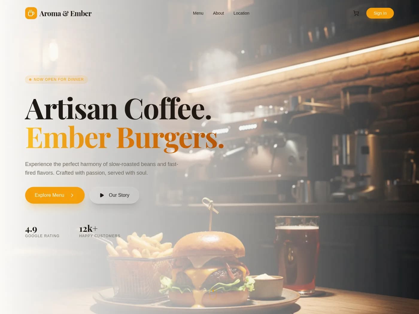 Coffee Burger Bistro App