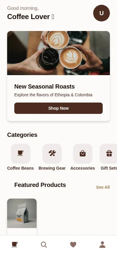 Coffee Commerce Hub