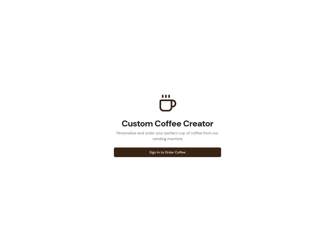 Custom Coffee Creator