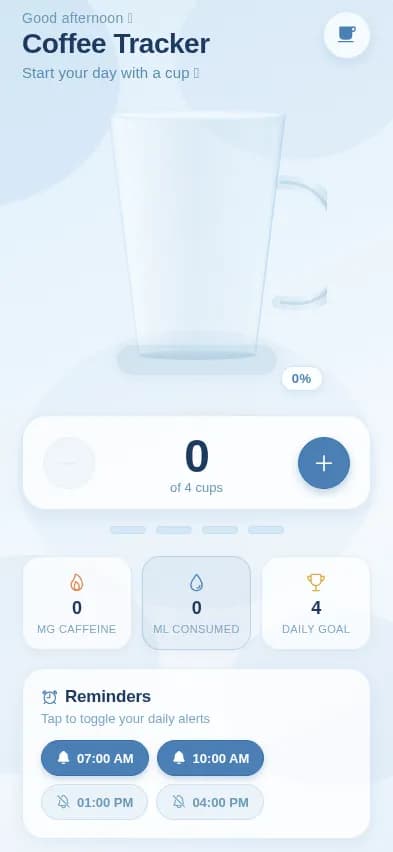 Premium Coffee Tracker