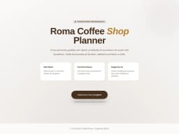 Roma Coffee Shop Planner