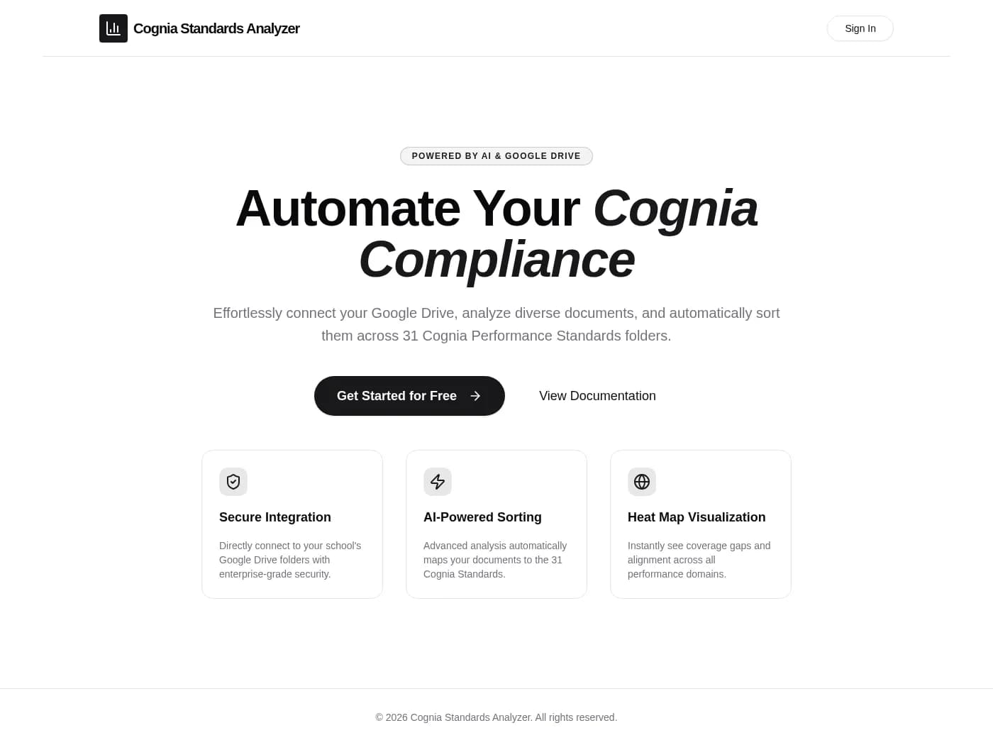 Cognia Standards Analyzer