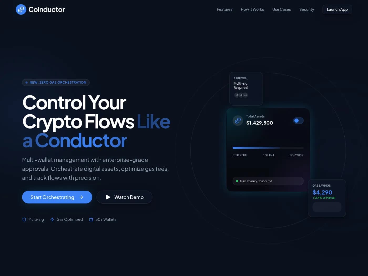Coinductor Landing Page