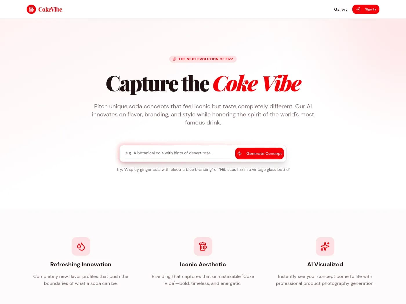 CokeVibe Concept Generator