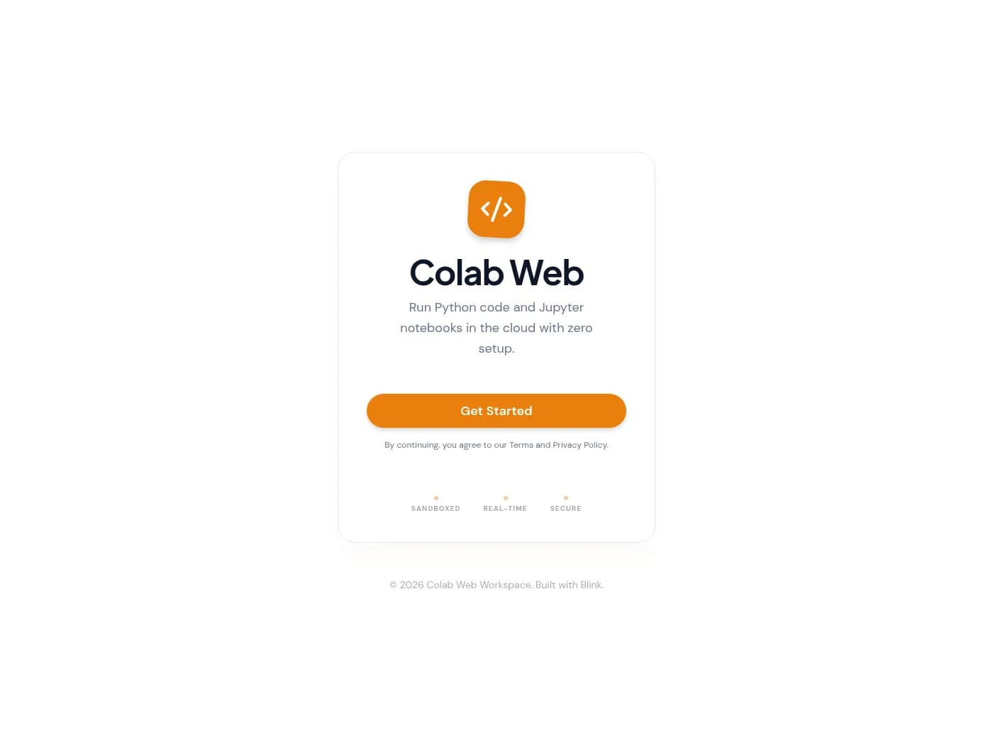 Colab Web Workspace