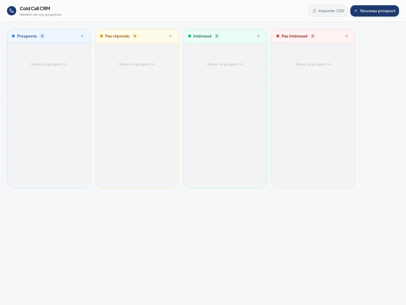 Cold Call CRM Board