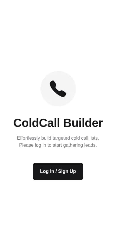 ColdCall List Builder