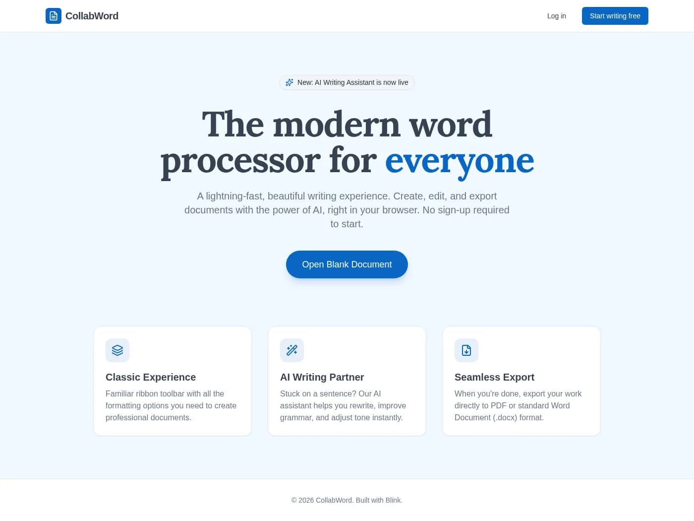 CollabWord Online Editor