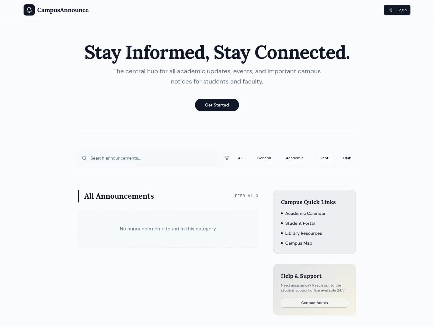 Campus Announce App