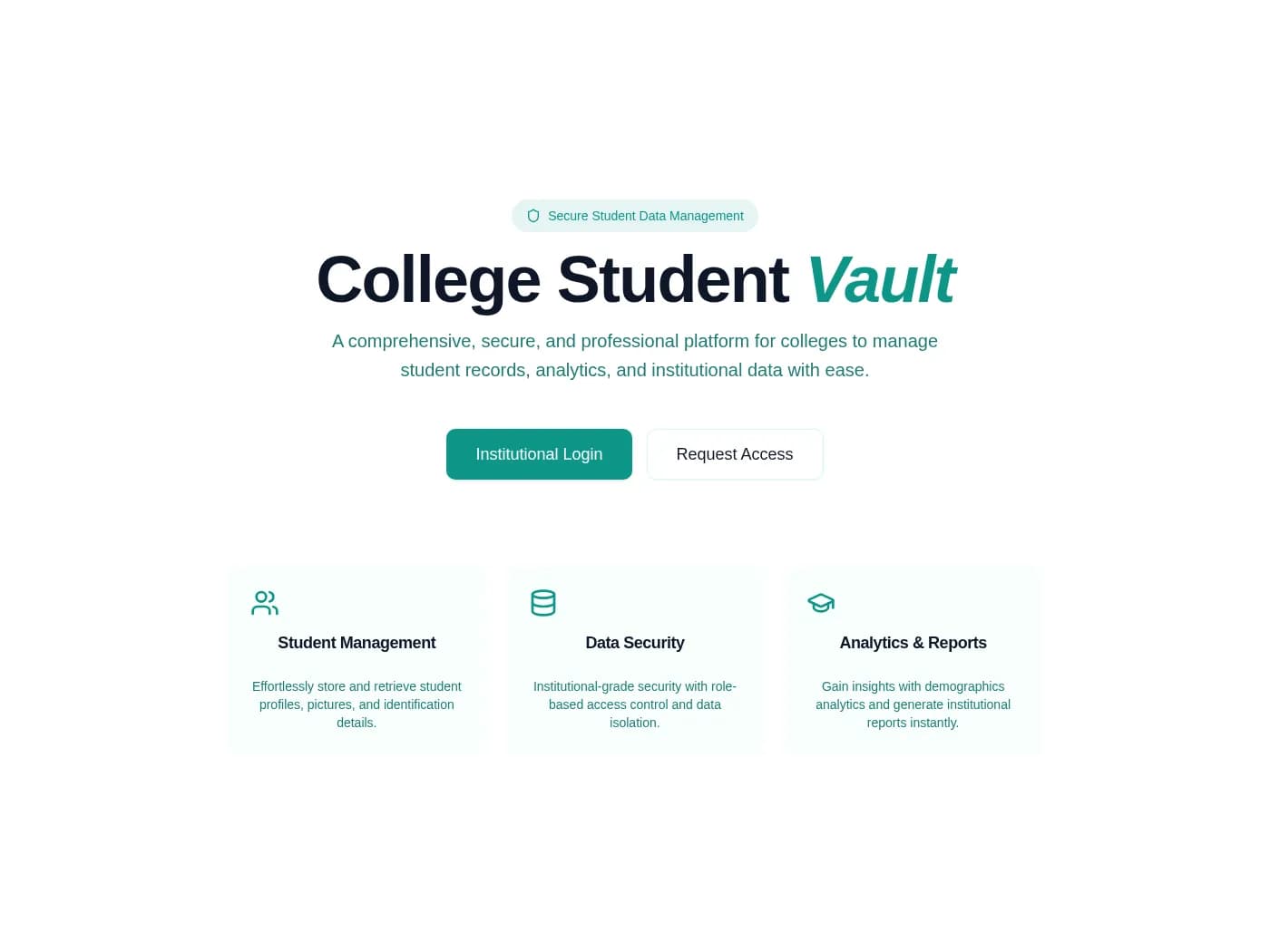 College Student Vault