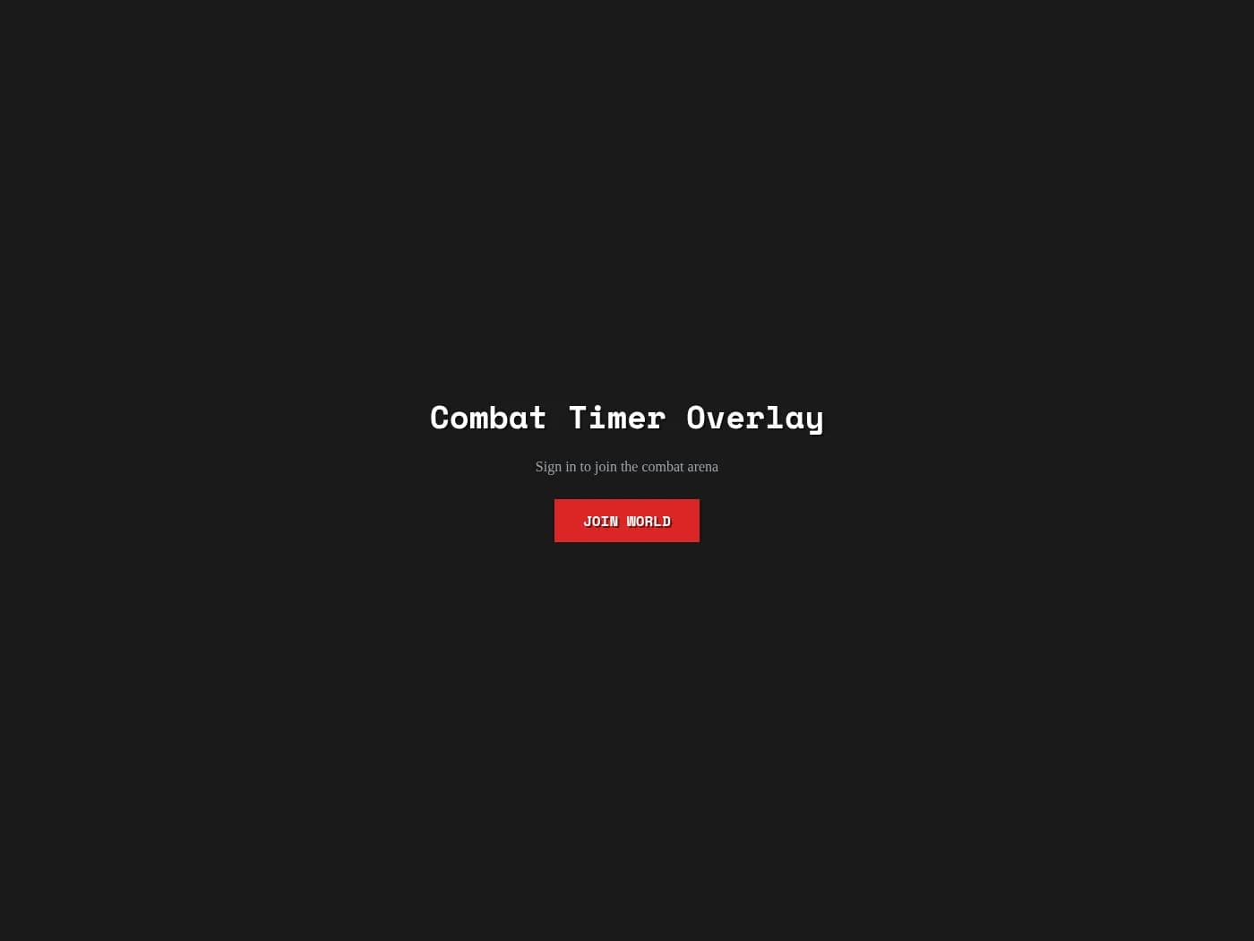 Combat Timer Overlay