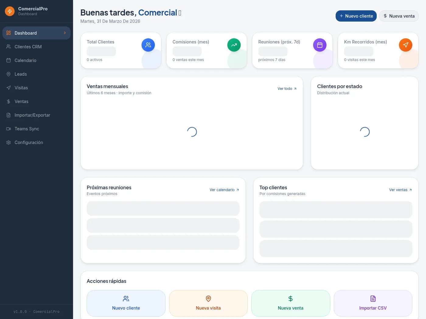 ComercialPro Dashboard