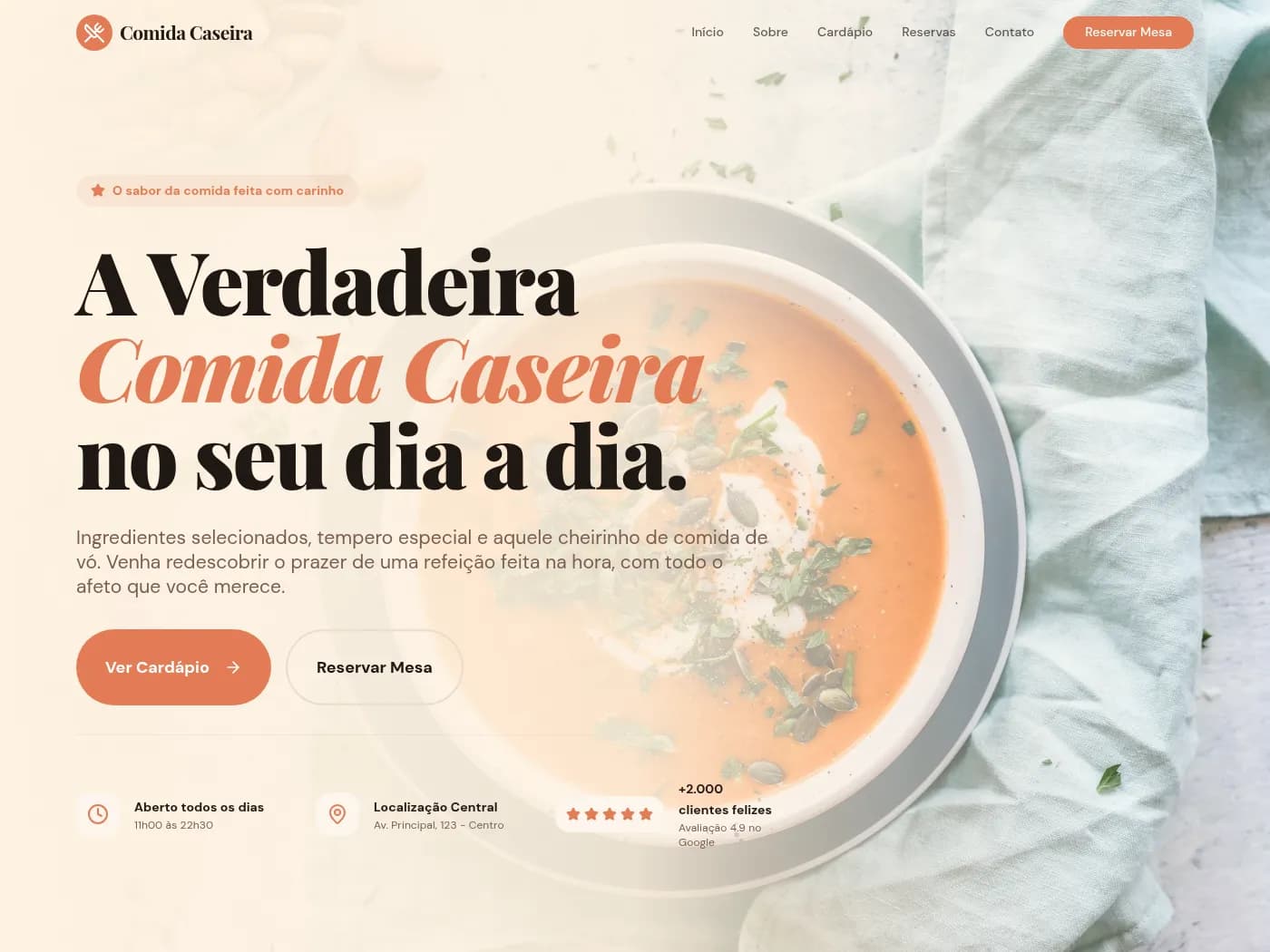 Comida Caseira Site