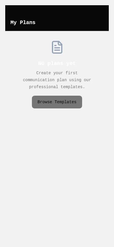 Editable Communication Plan