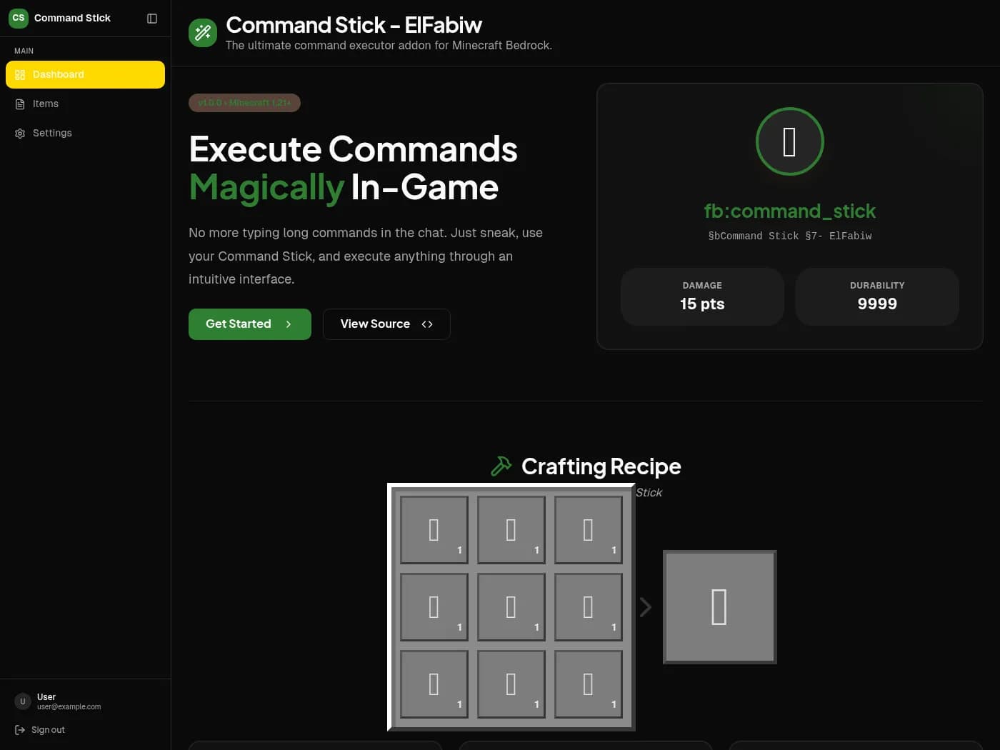 Command Stick Addon