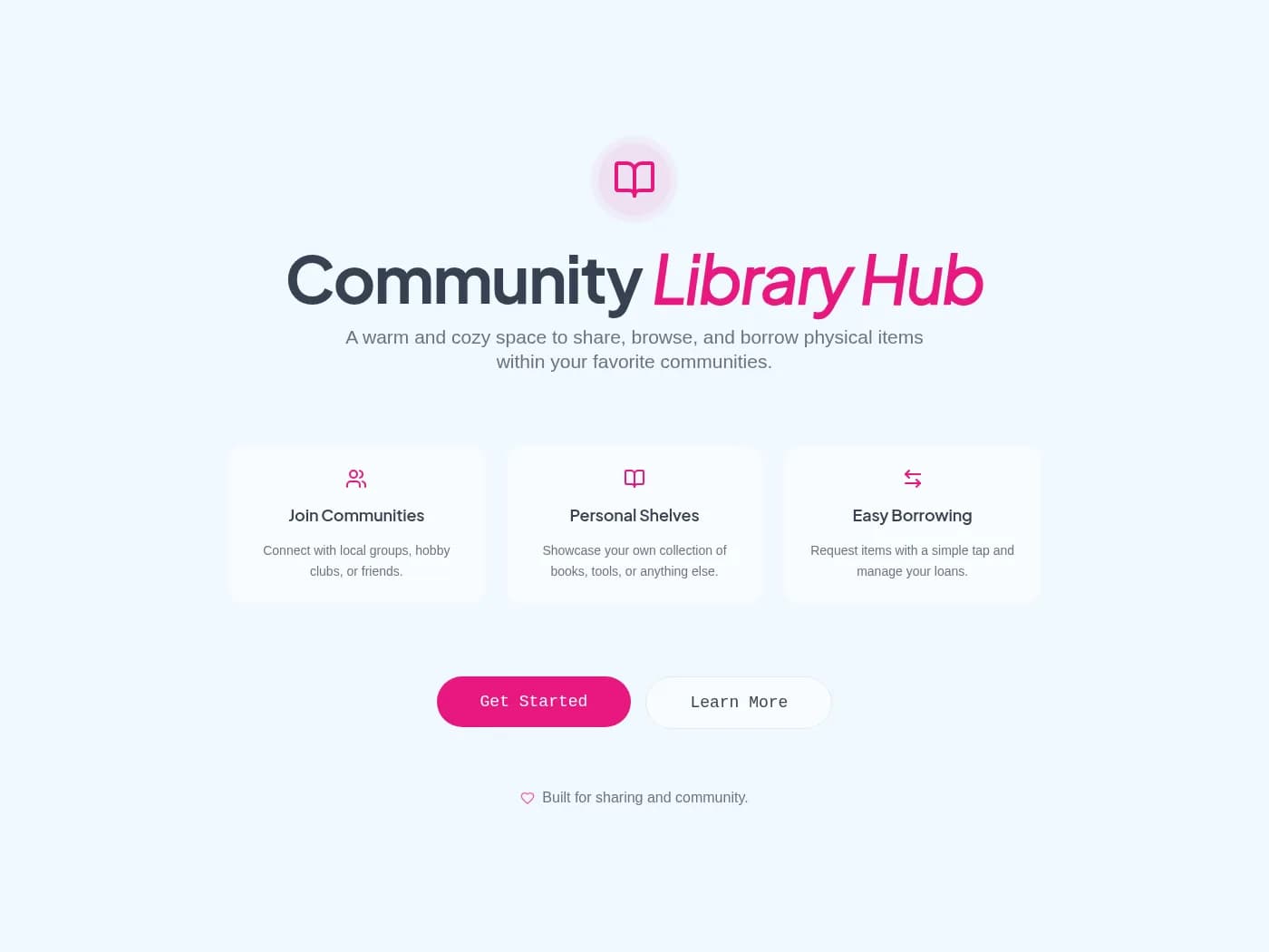 Community Library Hub