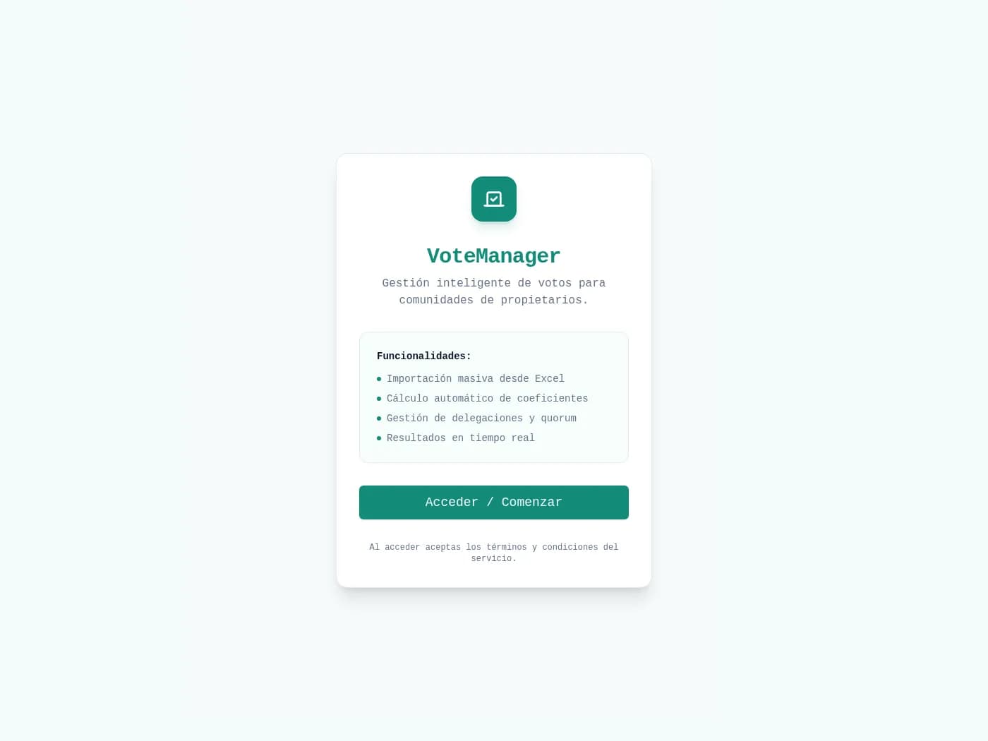 Comunidad Vote Manager